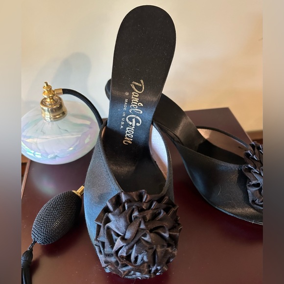 Daniel Green | Shoes | Black Satin Daniel Green Vintage Deadstock ...